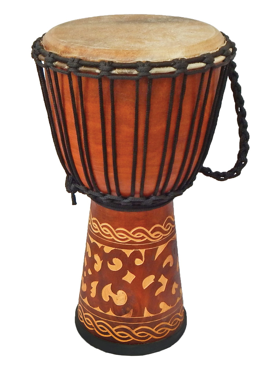 Djembe Standard linecarv, 24" tall, 12" head, NK149 – Terre.USA